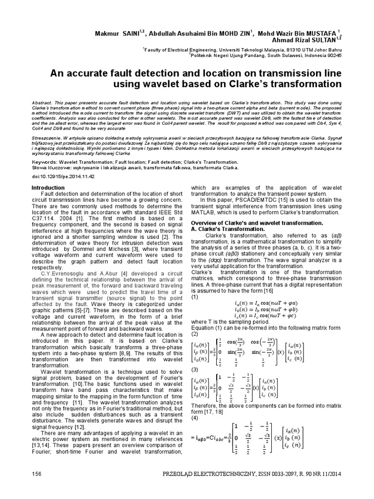 An Accurate Fault Detection And Location On Transmission Line Using