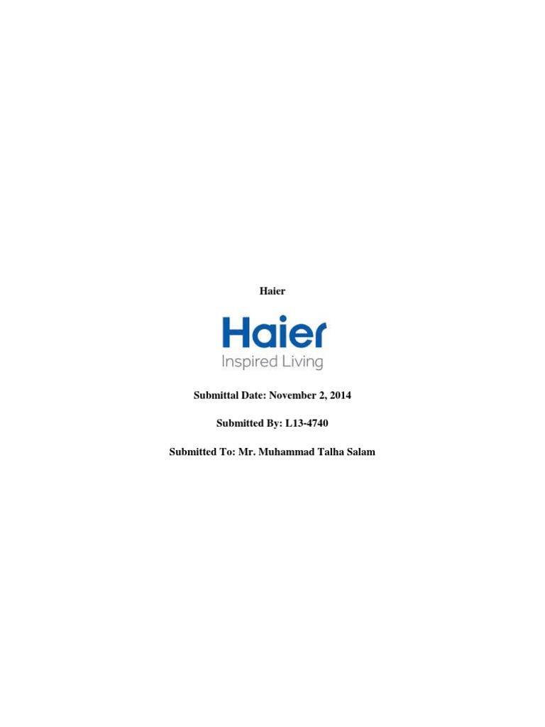 Introduction-Haier | PDF | Economies | Business