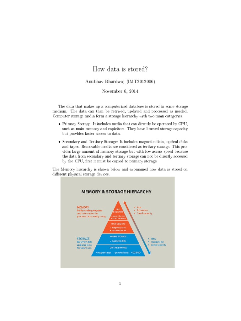 How Data Stores | PDF | Disk Storage | Computer Data Storage