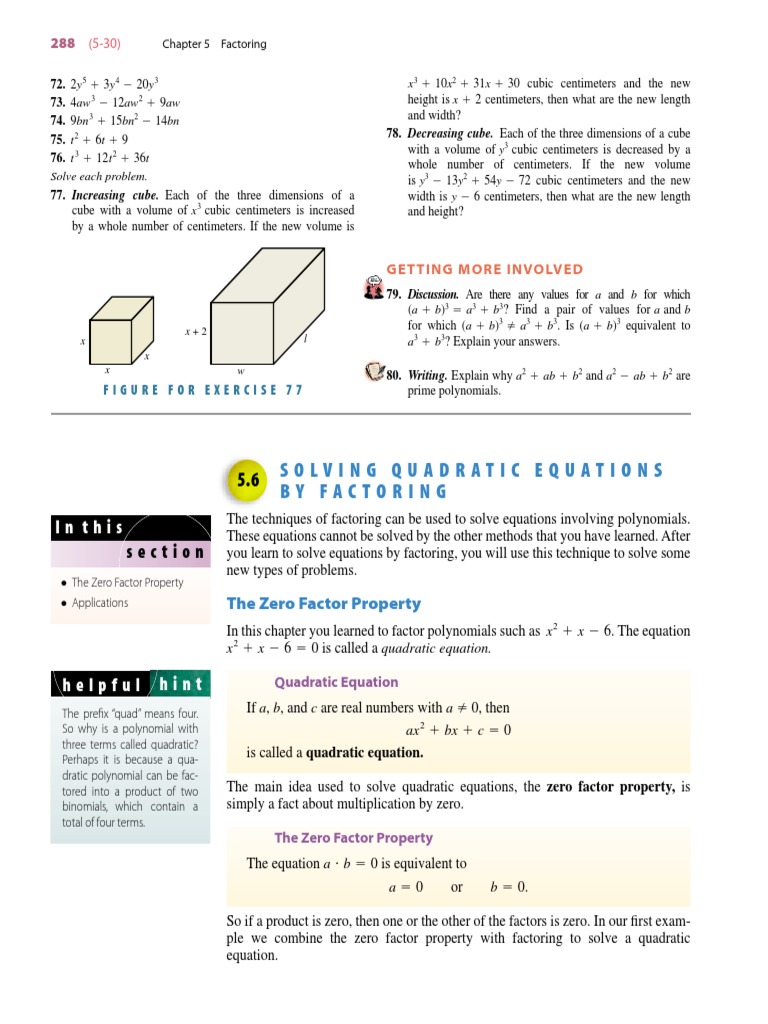 Algebra | PDF | Factorization | Equations