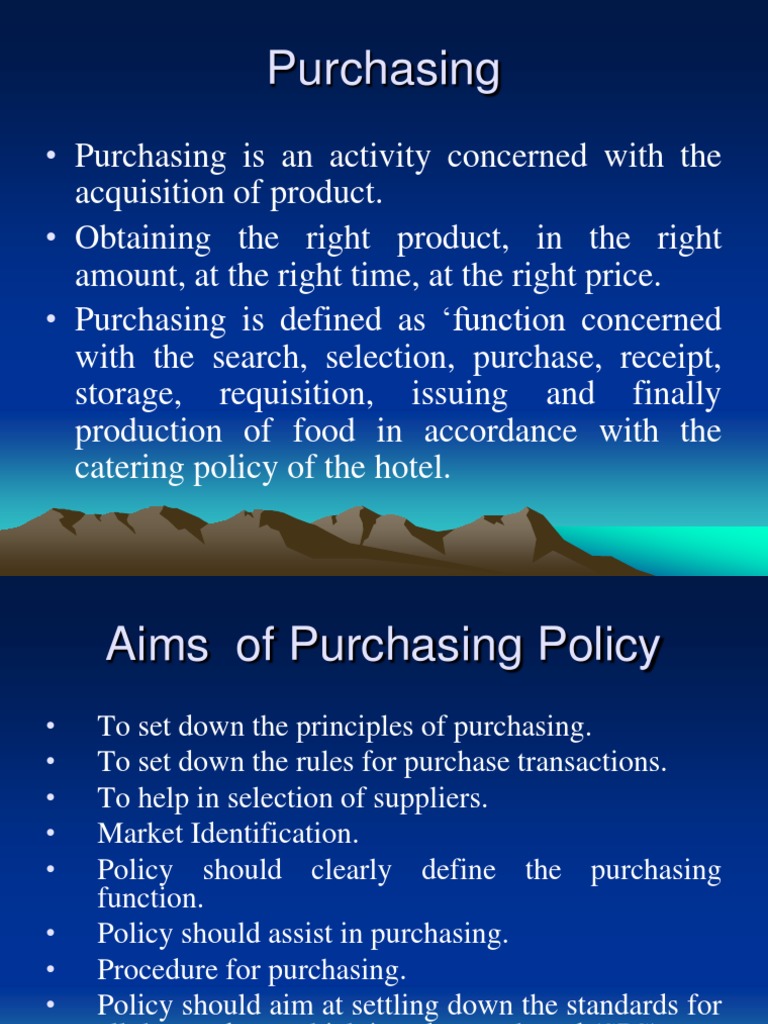 purchasing | Inventory | Production And Manufacturing