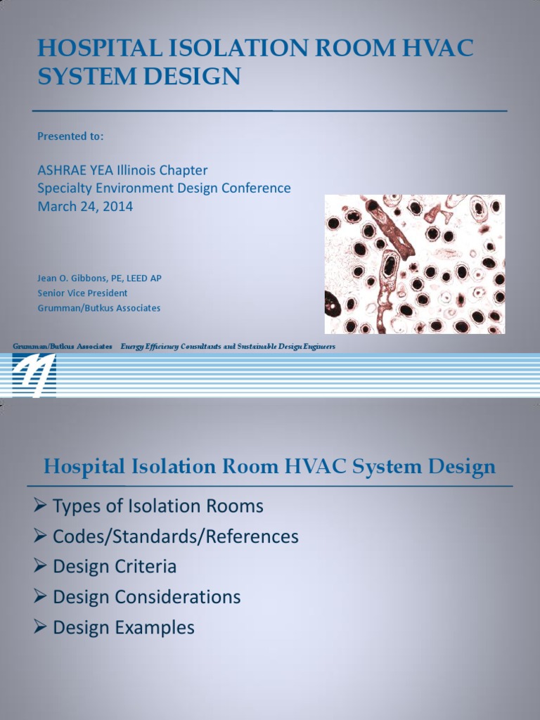 ASHRAE Seminar - Isolation Room HVAC Design | Hvac | Ventilation ...