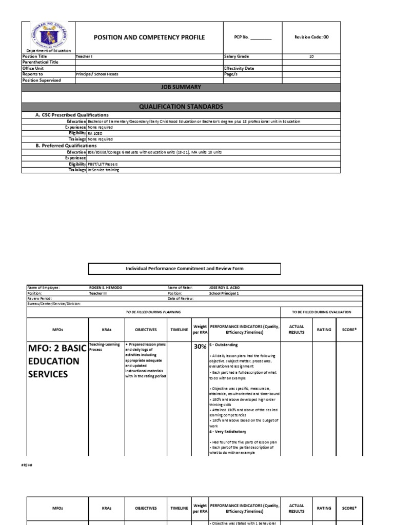Rpms-For T I - T III | PDF | Lesson Plan | Teaching Method
