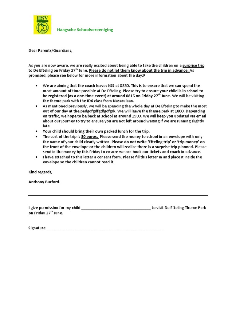Efteling Trip Details for Parents | PDF | Travel | Language Arts ...