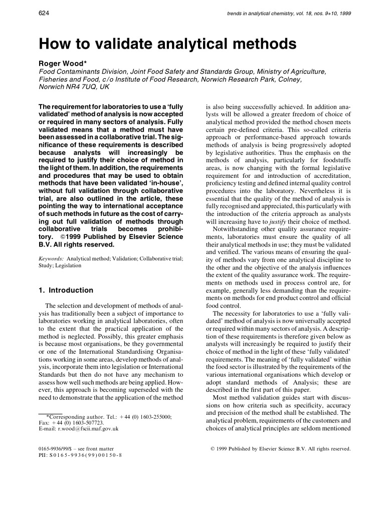 How To Validate Analytical Methods | PDF | Verification And Validation | Accuracy And Precision