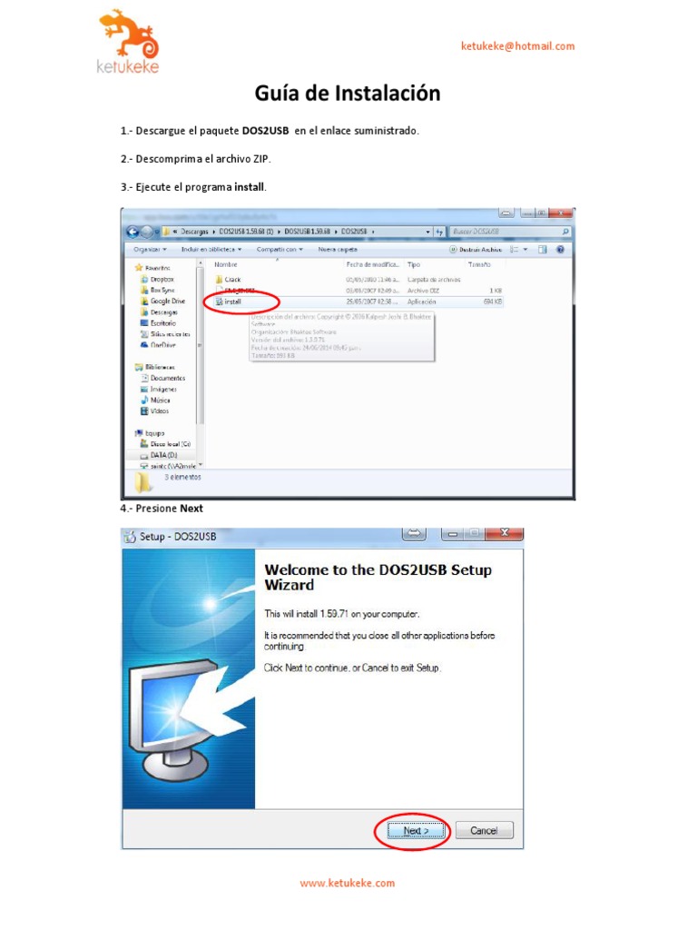 Guía de Instalación DOS2USB | PDF | Software del sistema | Informática