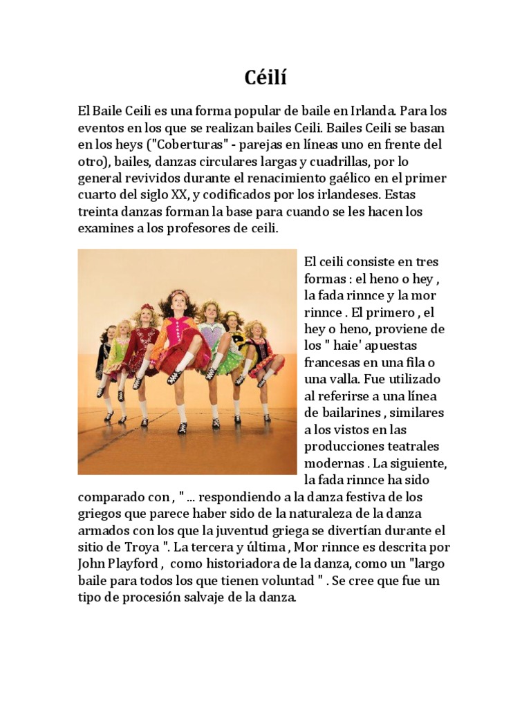 Céilí | PDF | Estofado | Bailes