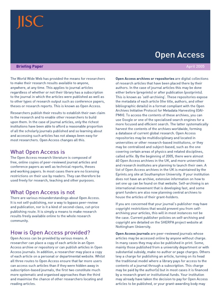 Open Access | PDF | Open Access Journal | Open Access