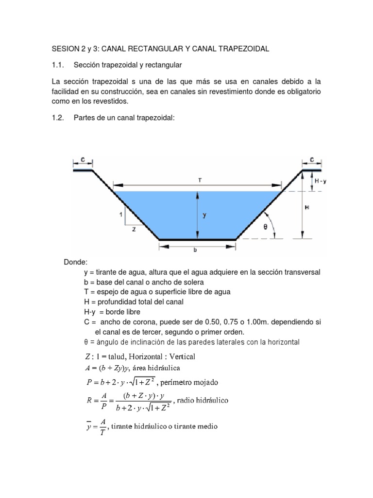 Canales Trapezoidal | PDF
