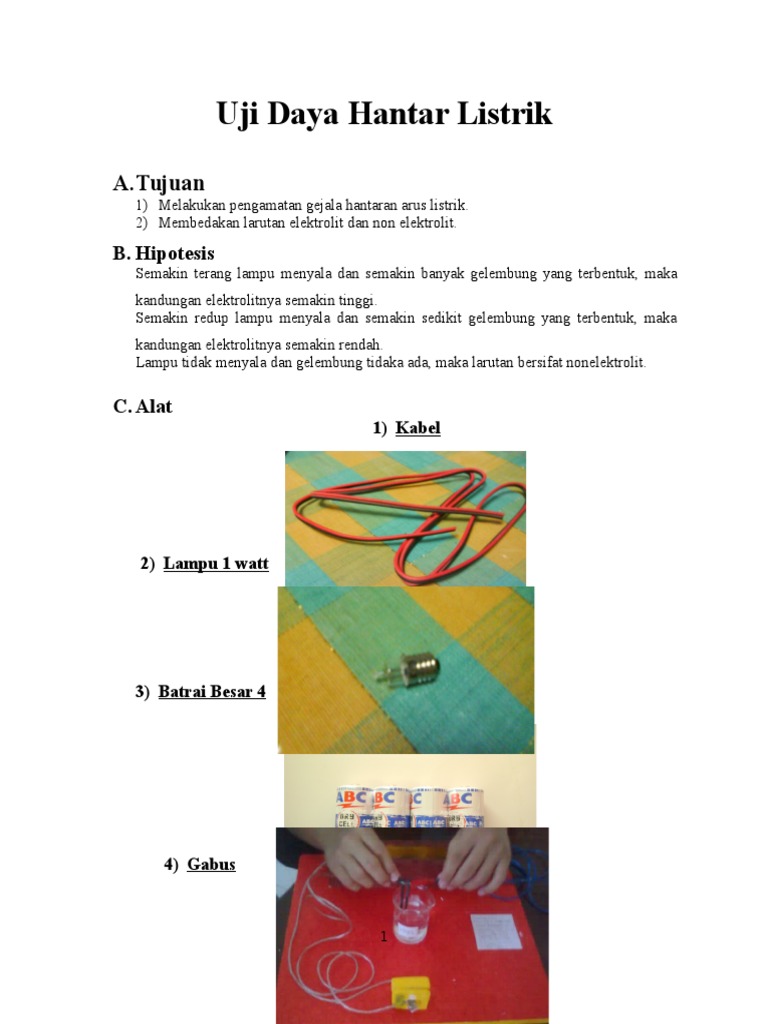 Uji Daya Hantar Listrik | PDF