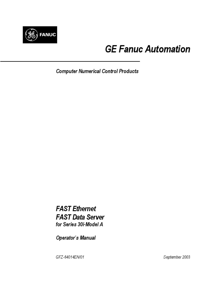 Fanuc Operator Manual 31i | PDF | Ip Address | File Transfer Protocol