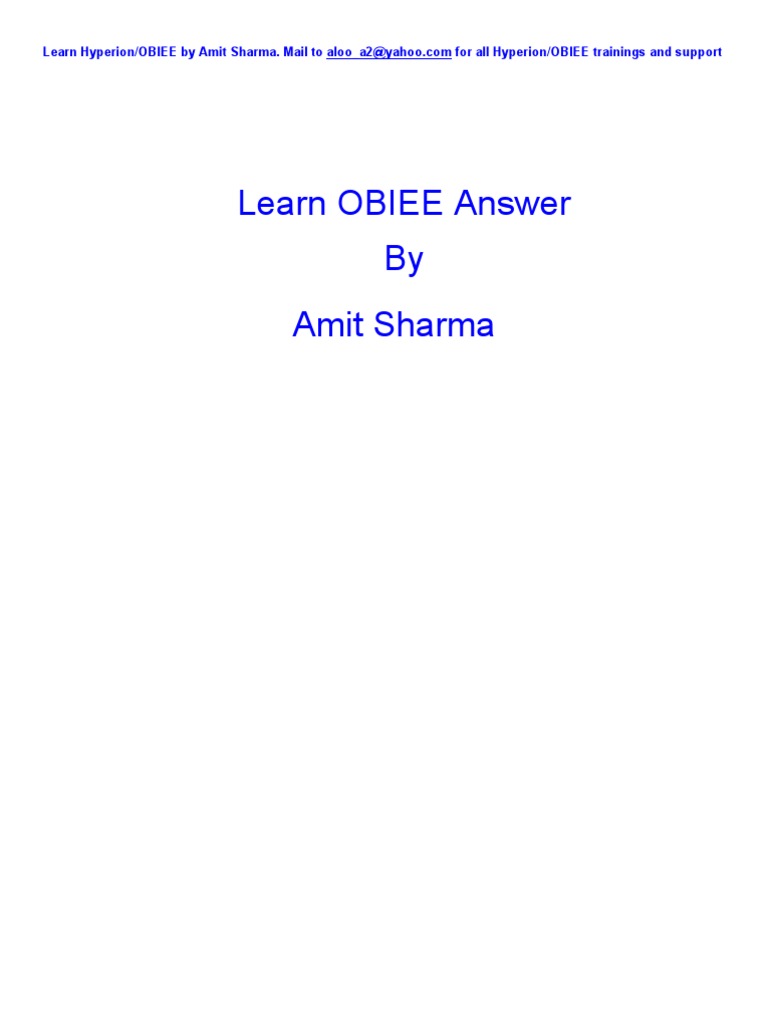Oracle OBIEE Tutorial Answer To BI Publisher | PDF | Microsoft Word ...