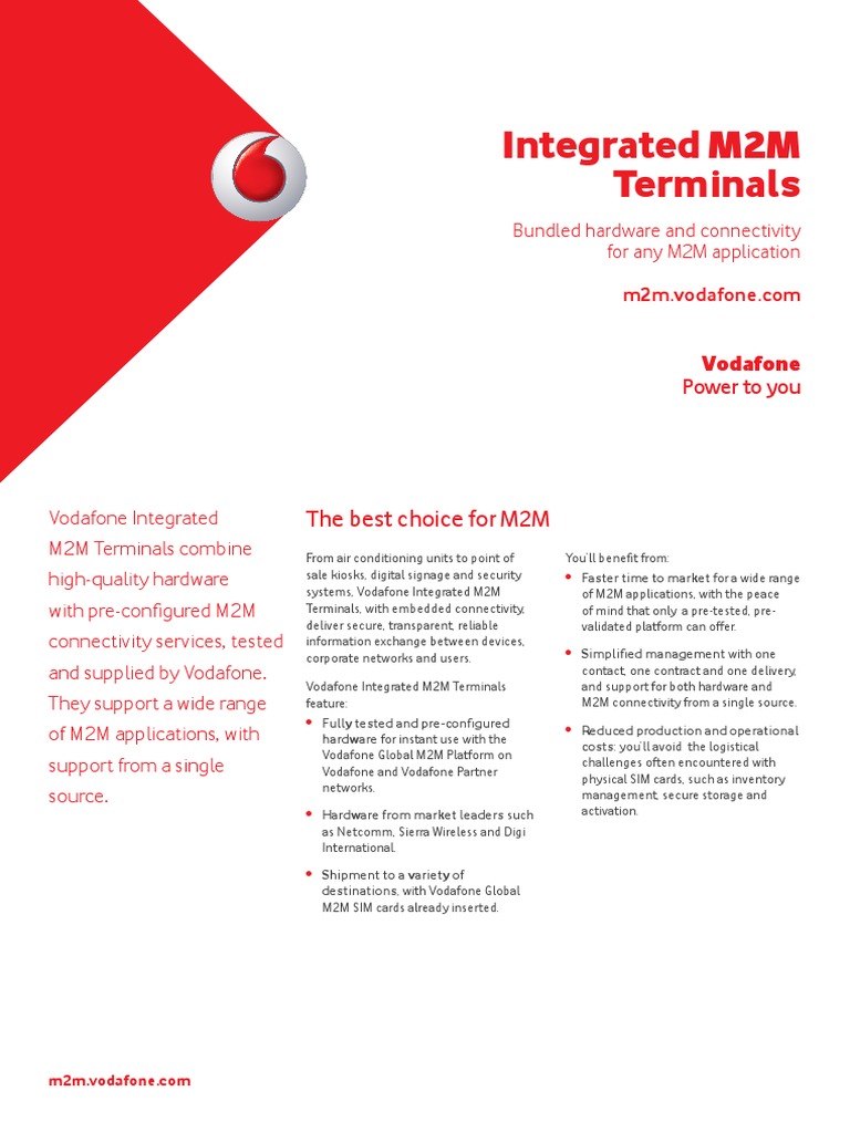 Vodafone M2M Integrated M2M Terminals Overview Brochure | PDF ...