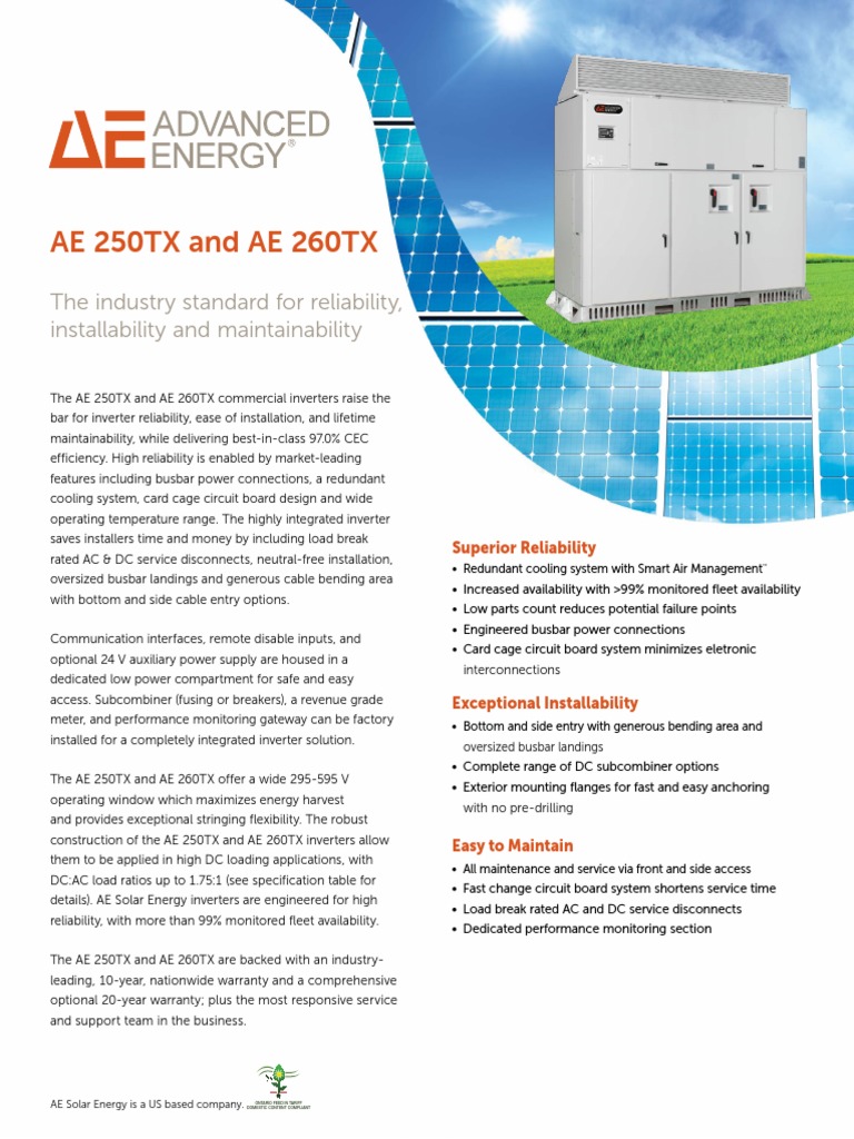 AE 250TX and AE 260TX: The Industry Standard For Reliability ...