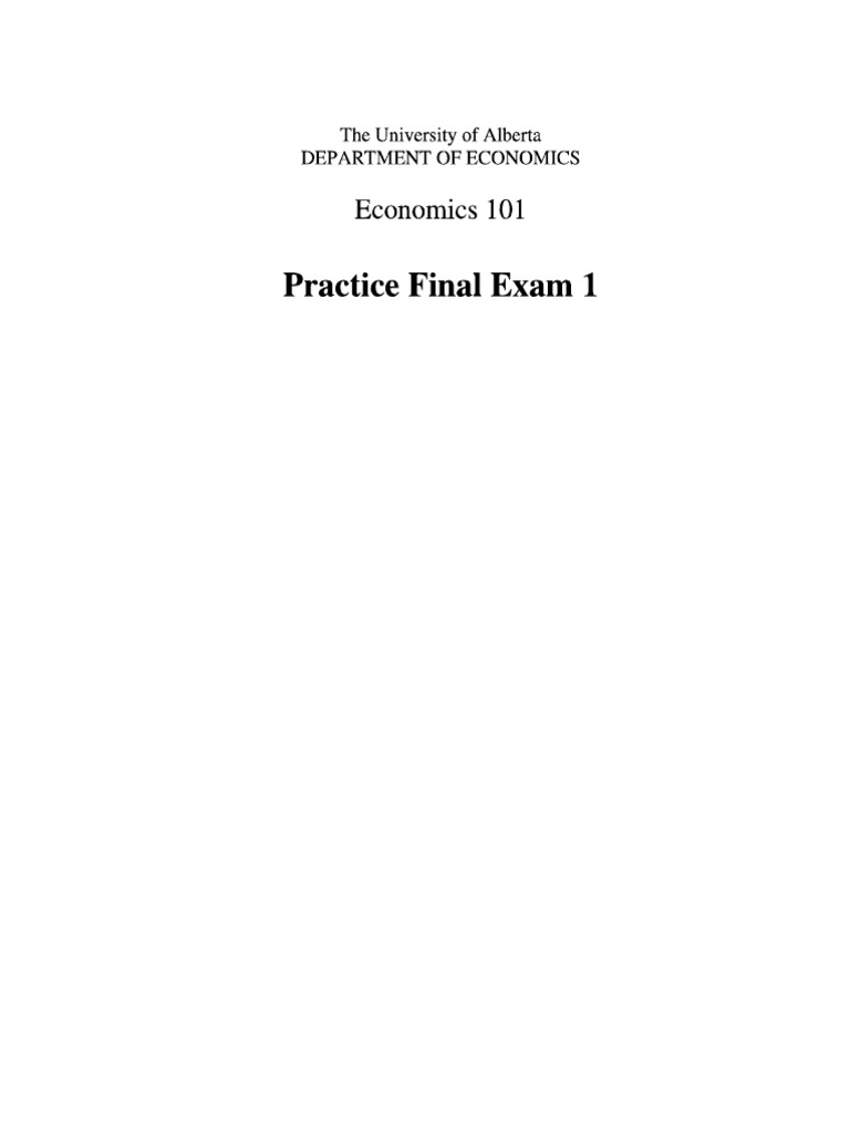 ECON 101 Final Practice1 | PDF