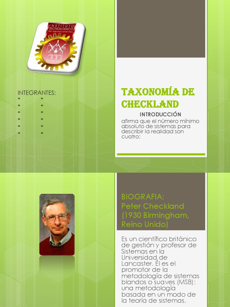 Taxonomía de Checkland | PDF | Física | Taxonomía (biología)