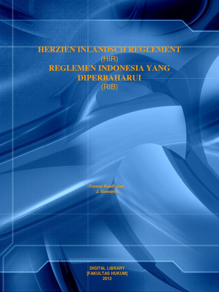 Hukum Acara Perdata Dengan HIR | PDF