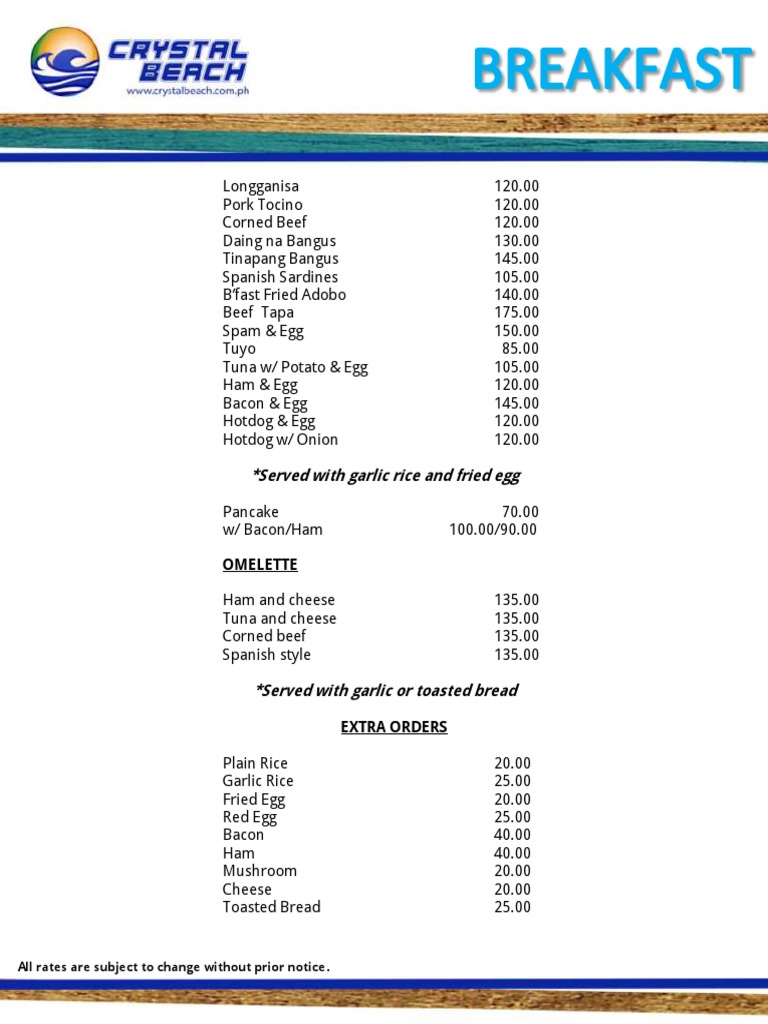 Domingo's Restaurant Menu | PDF