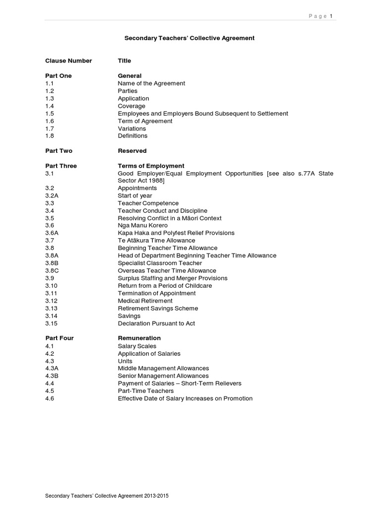 Ppta Collective Agreement | PDF | Teachers | Separation Of Church And State