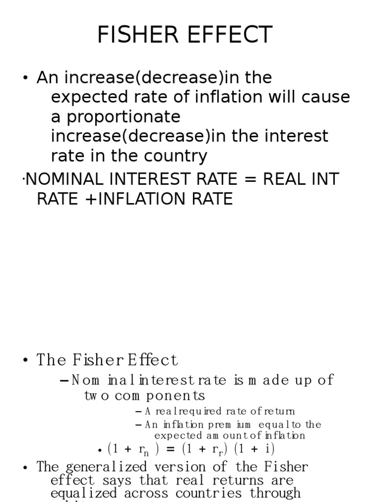Understanding the Fisher Effect | PDF | Interest | Exchange Rate