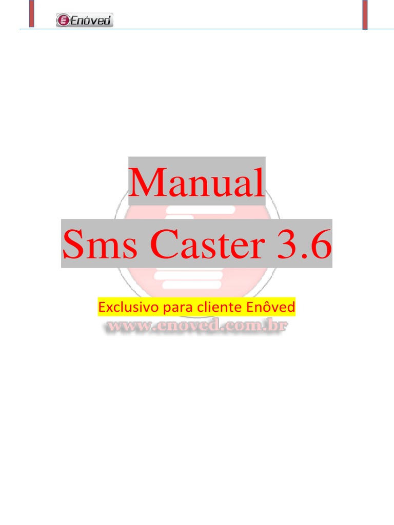 Manual - Sms Caster | PDF | Celulares | Processo (informática)