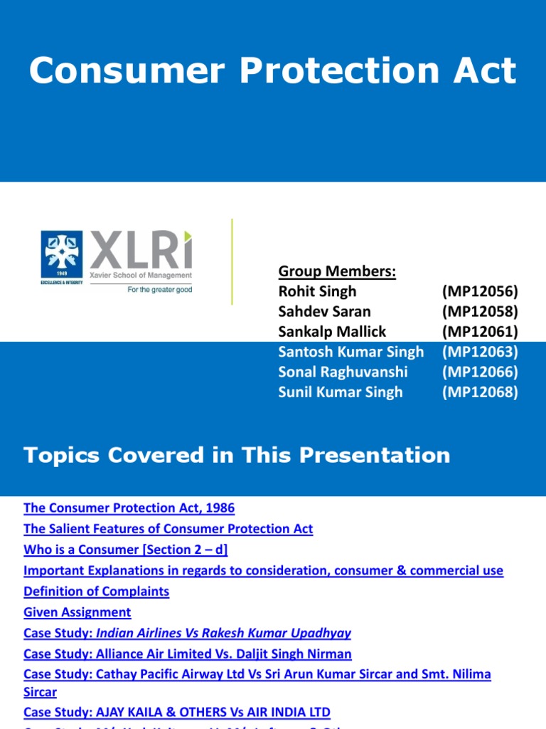 Overview of the Consumer Protection Act | PDF | Airlines | Baggage