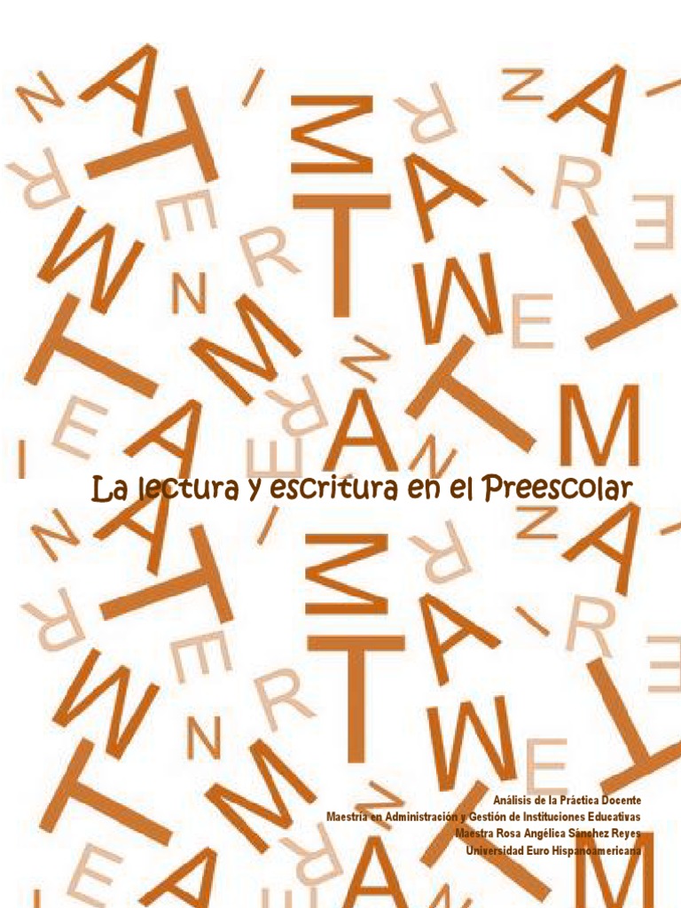 Lectura y Escritura en Prescolar | PDF | Jardín de infancia | Lectura ...