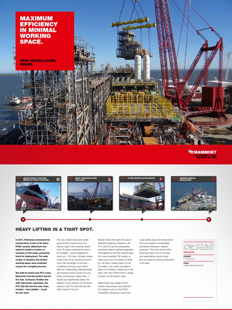 Maximum Efficiency in Minimal Working Space.: Fpso Installation, Brazil ...