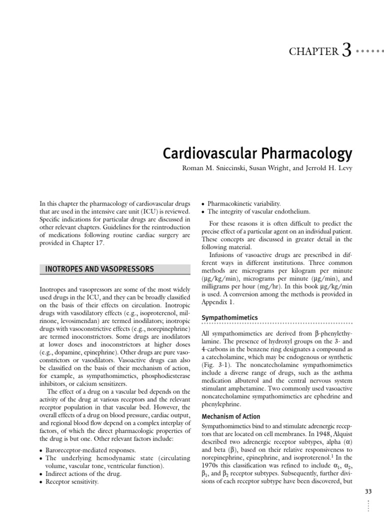 Cardiovascular Pharmacology PDF | PDF | Vasodilation | Dopamine