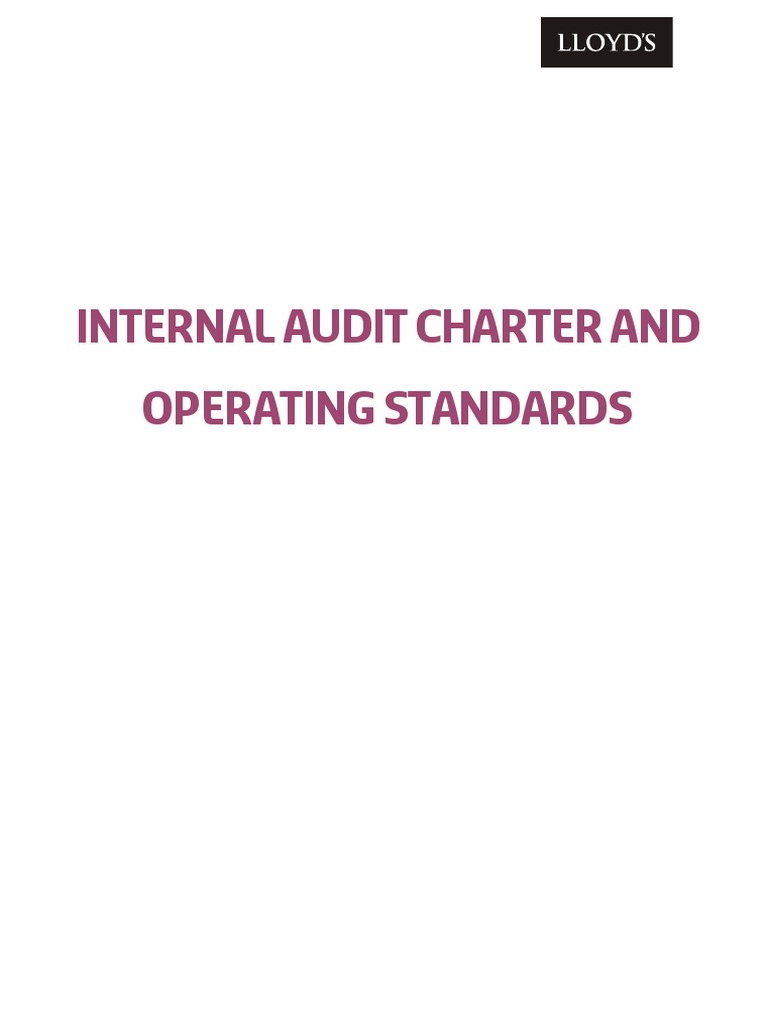 Internal Audit Charter and Operating Standards | Download Free PDF ...