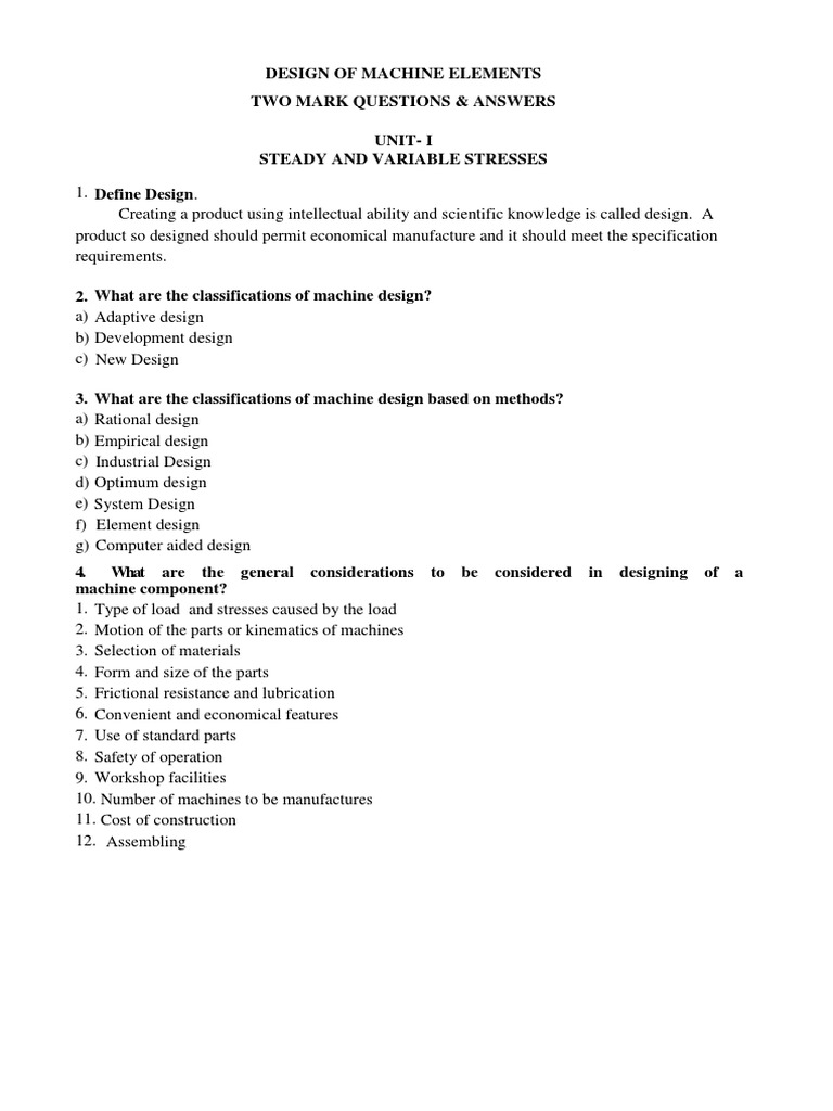 Machine Design Fundamentals: Key Concepts and Principles of Material ...