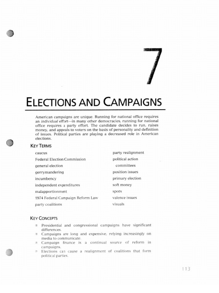 Elections and Campaigns | PDF