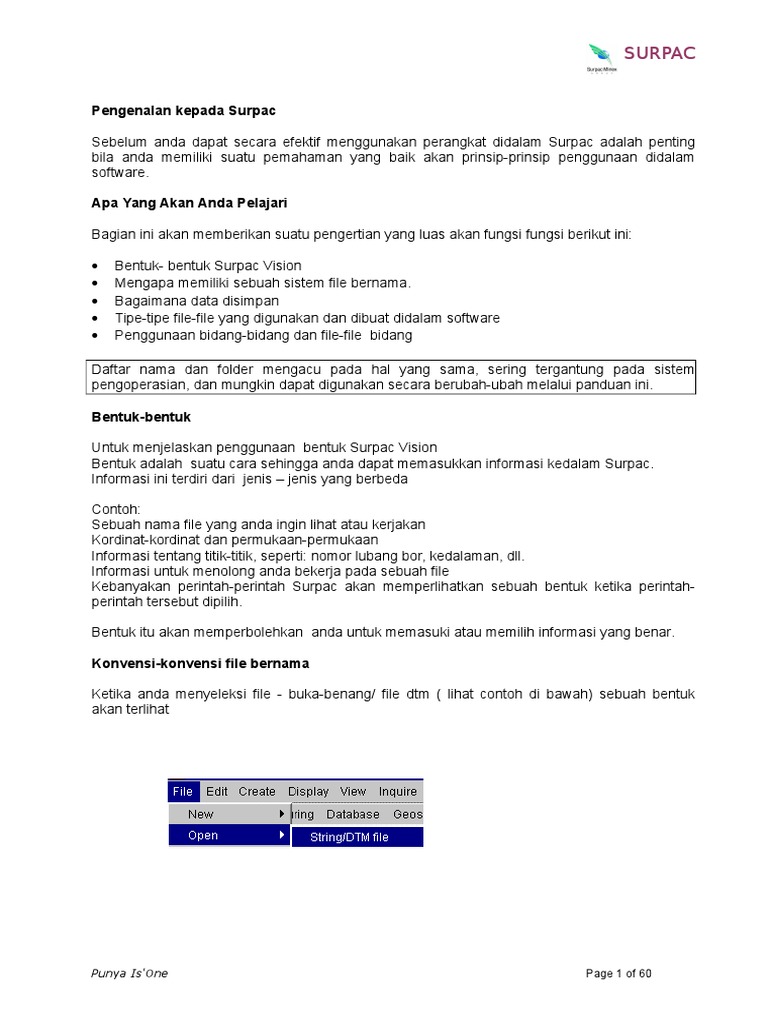 Surpac Modul All | PDF