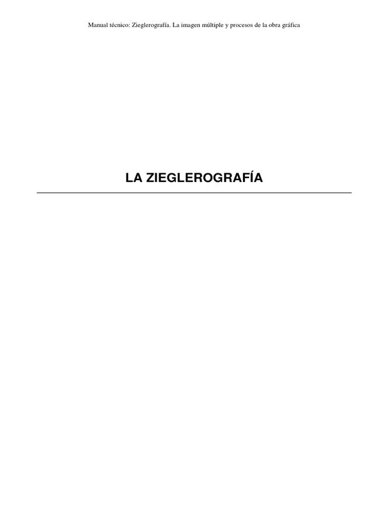 2.zieglerografia. Proceso Tecnico. | PDF | Grabado | Papel