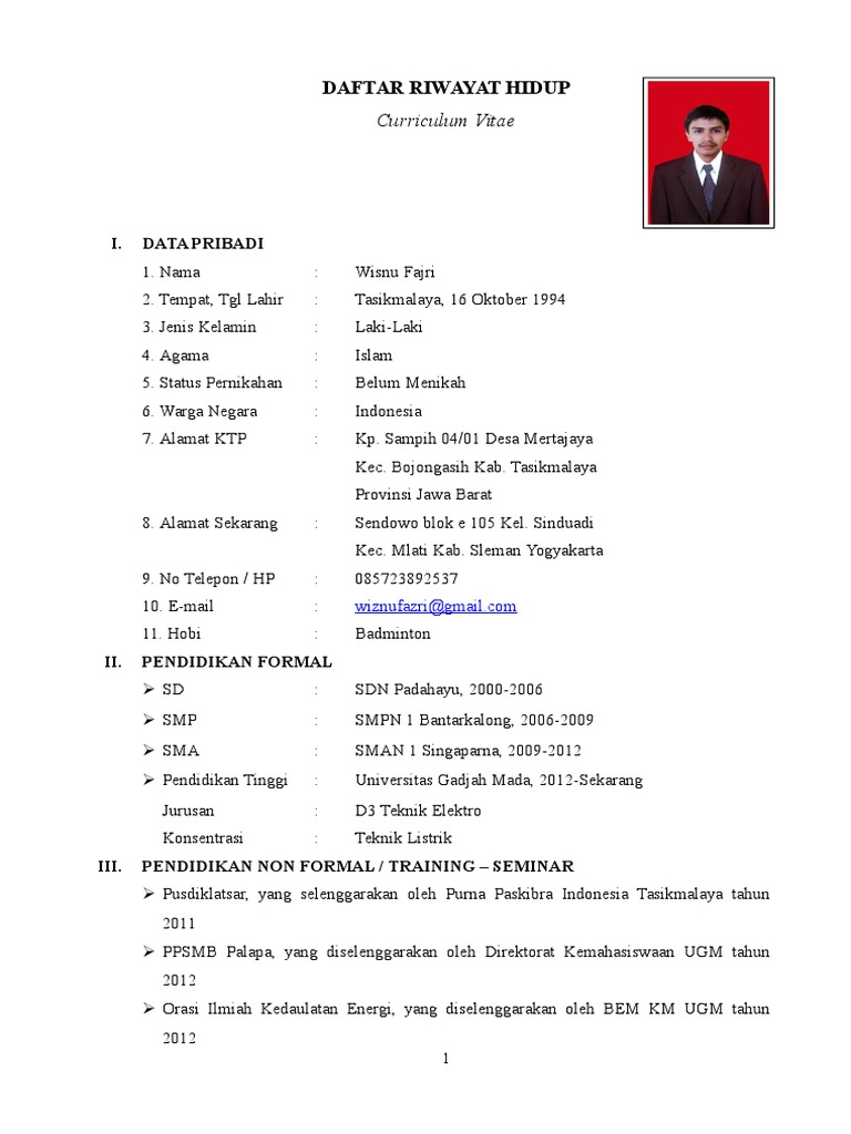 CV Wisnu | PDF