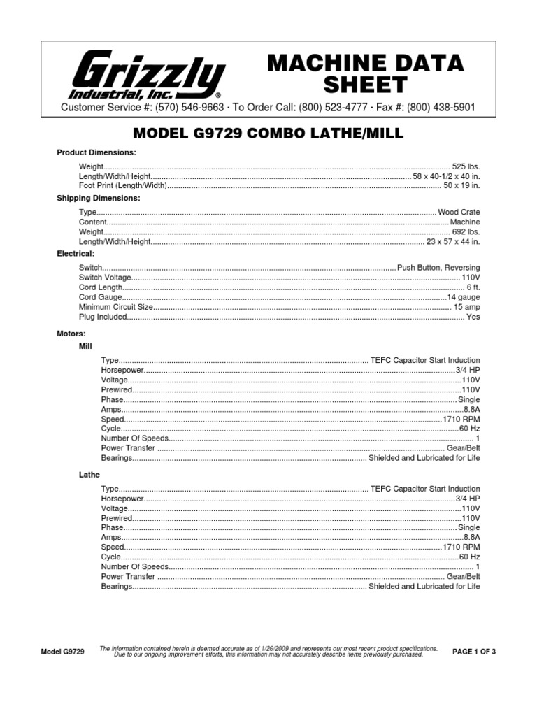 Machine Data Sheet | PDF | Drill | Metalworking