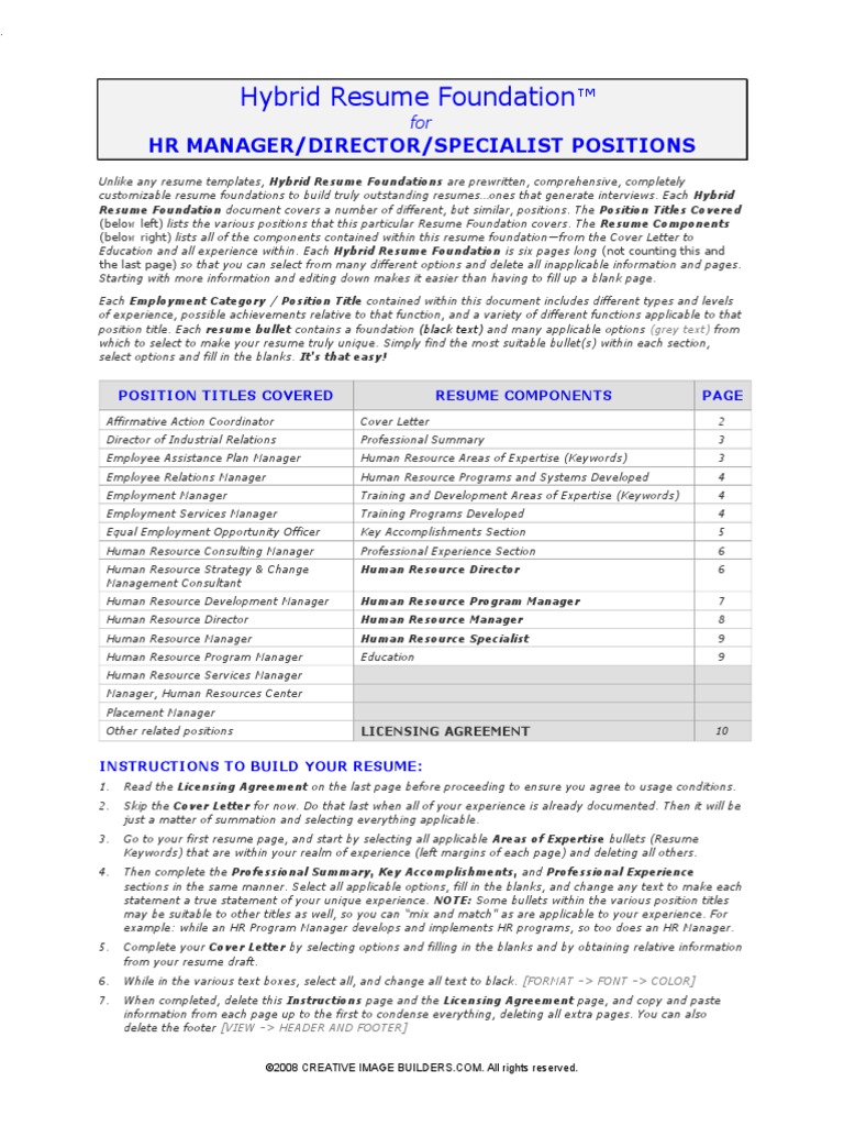 Human Resource Director RF | PDF