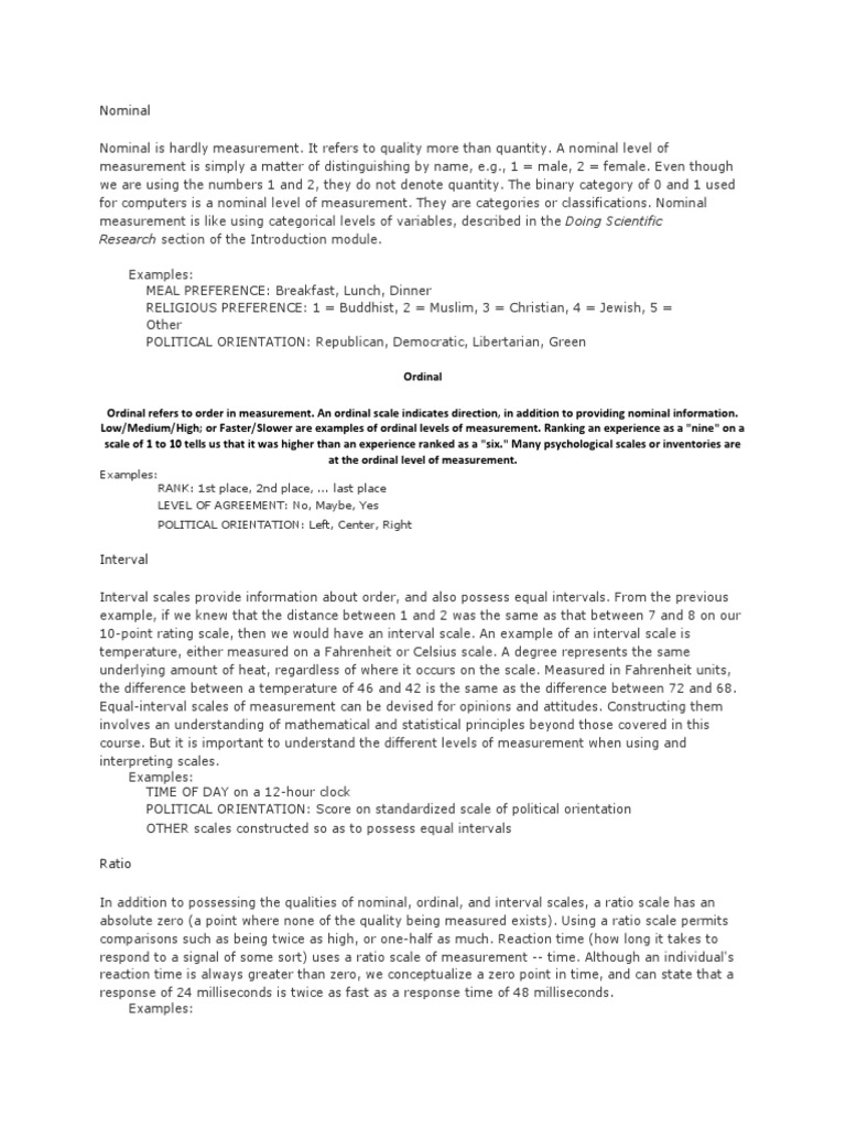 Nominal: Research Section of The Introduction Module | Download Free ...