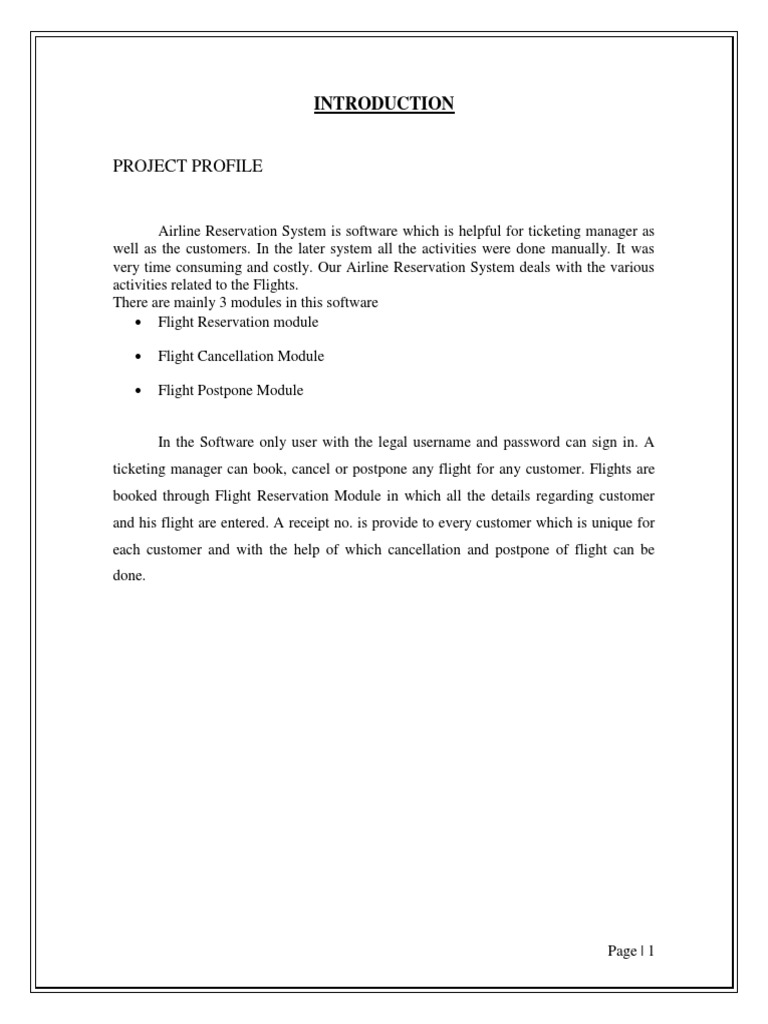 Project Report On Airlines Reservation System | PDF | Java (Programming Language) | Databases