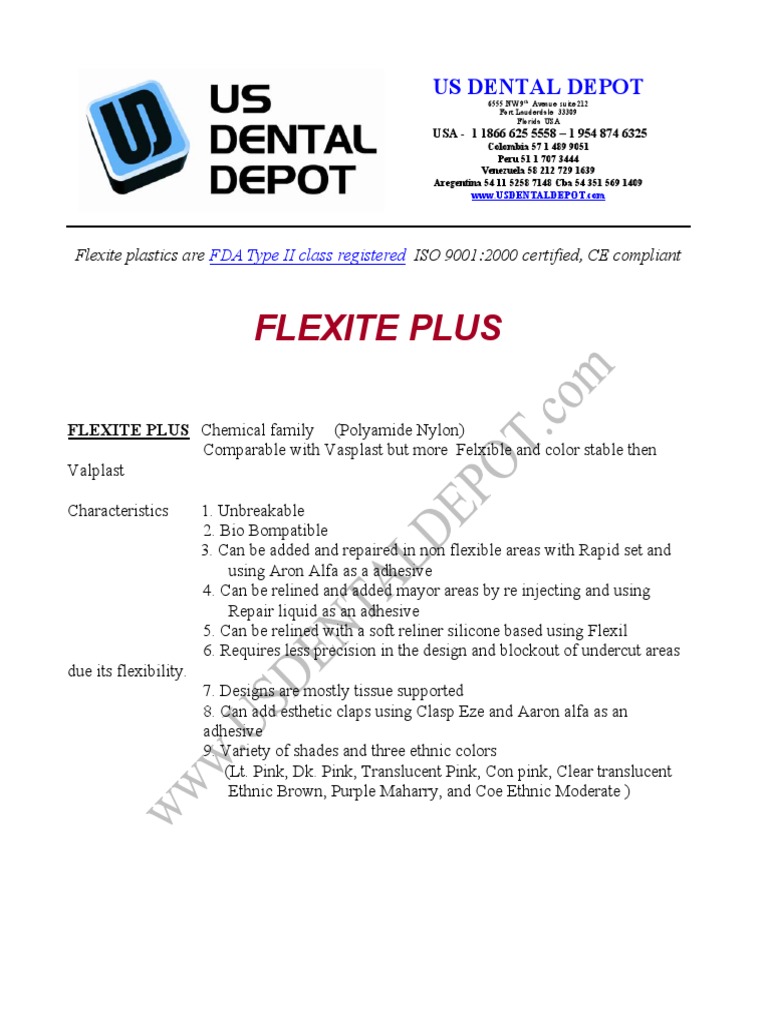 Flexite Valplast | PDF | Dentures | Manmade Materials