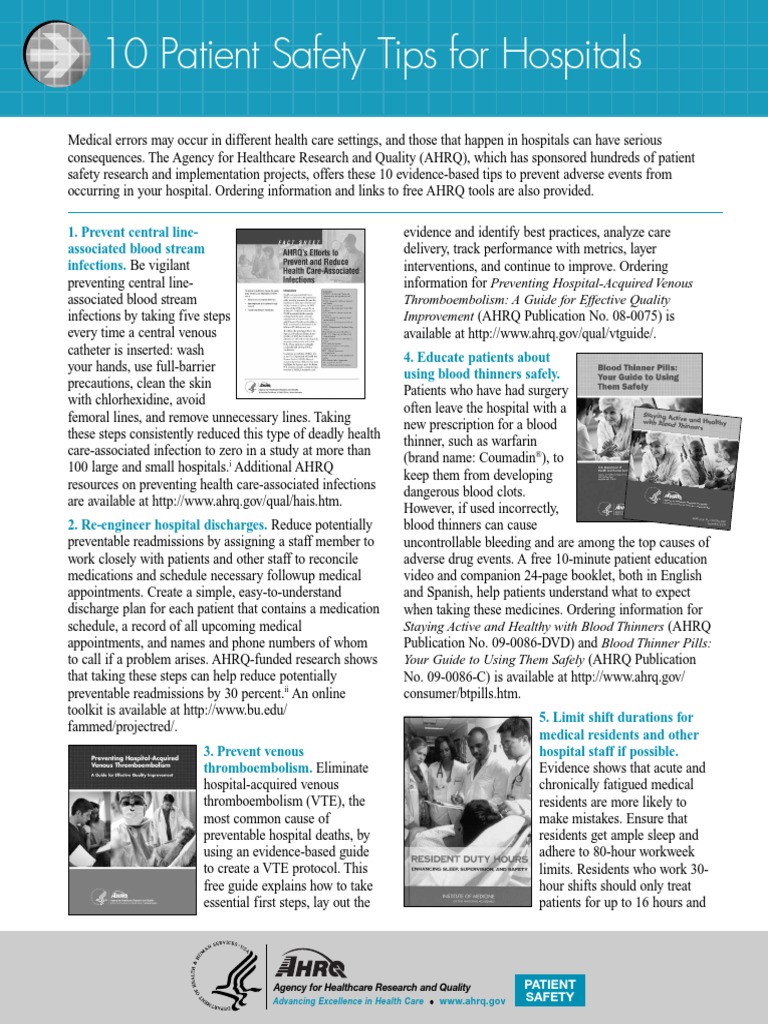 10 Tips For Hospitals | PDF | Patient Safety | Patient