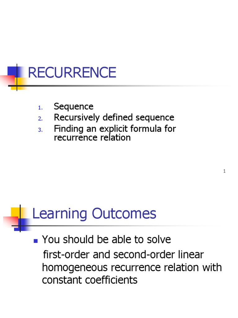 Discrete Structure Chapter 6-Recurrence Relation | PDF | Recurrence Relation | Sequence