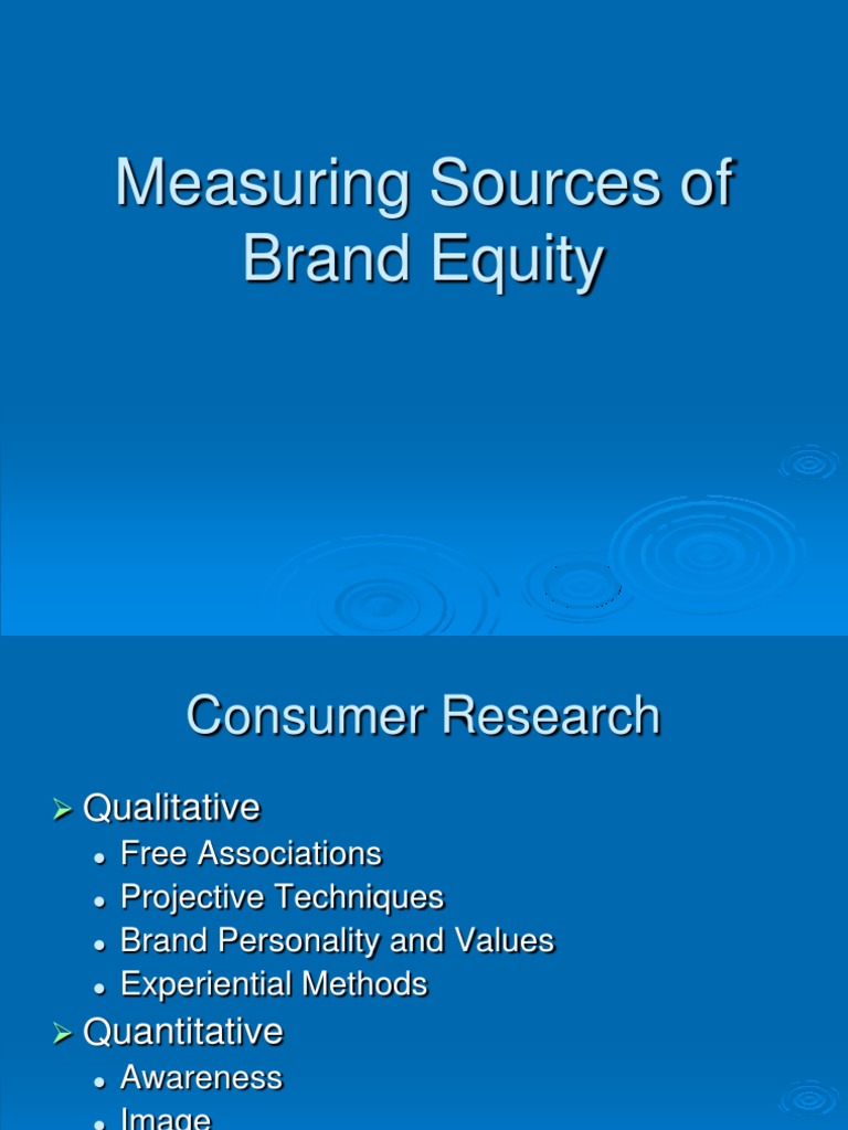 Measuring Sources of Brand Equity | PDF | Brand | Marketing Research