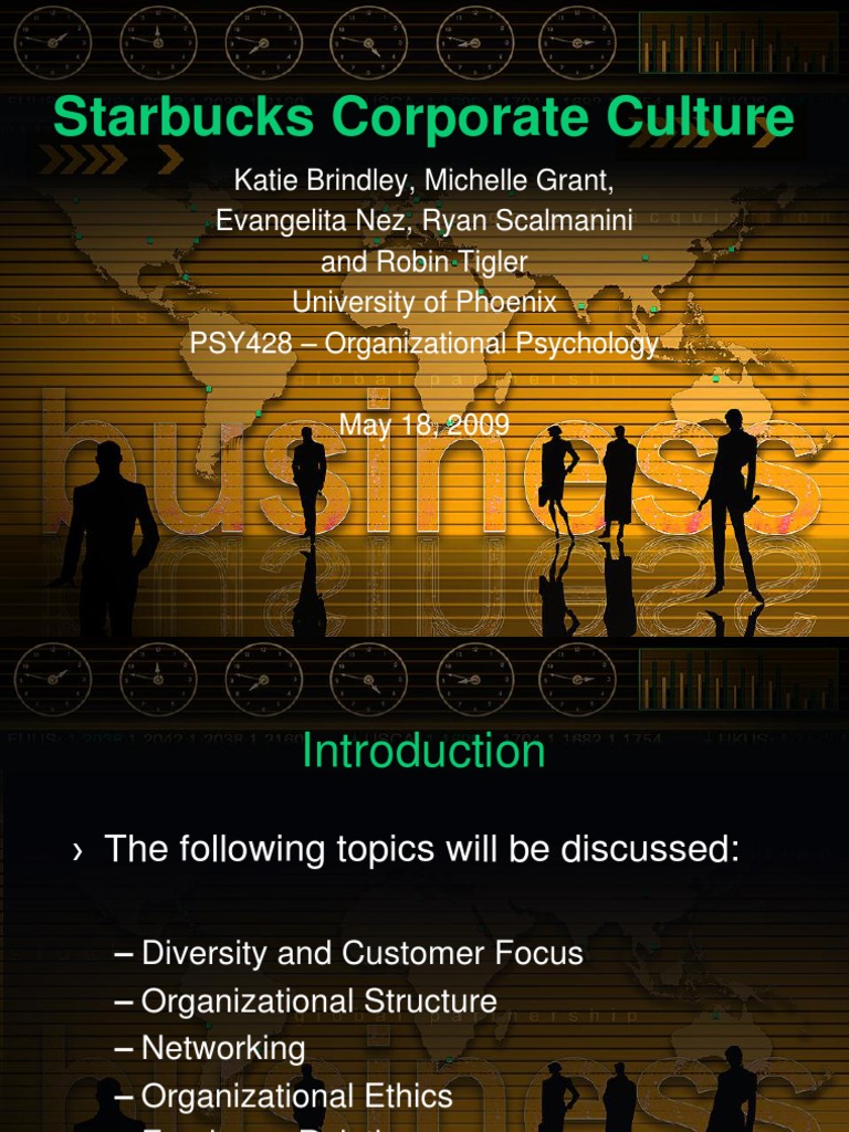Starbucks Corporate Culture | PDF | Starbucks | Corporate Social ...
