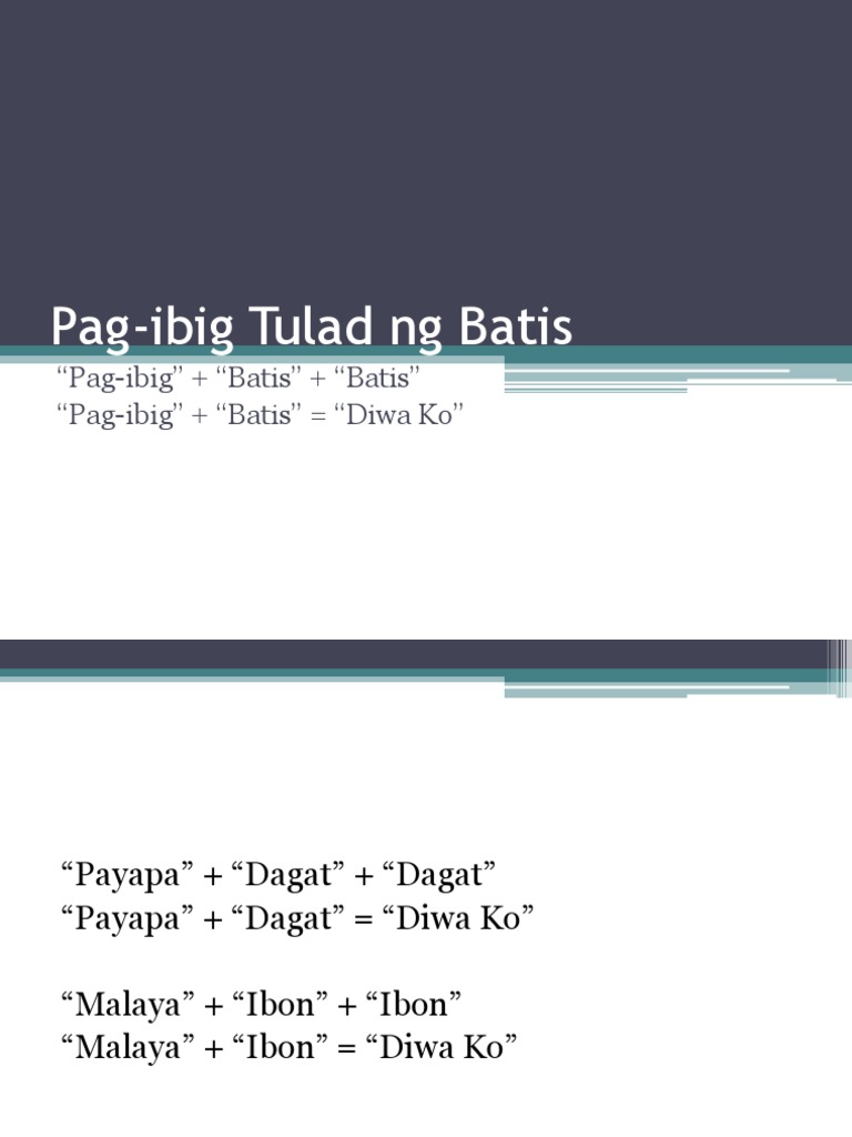 Pag-Ibig Tulad NG Batis | PDF