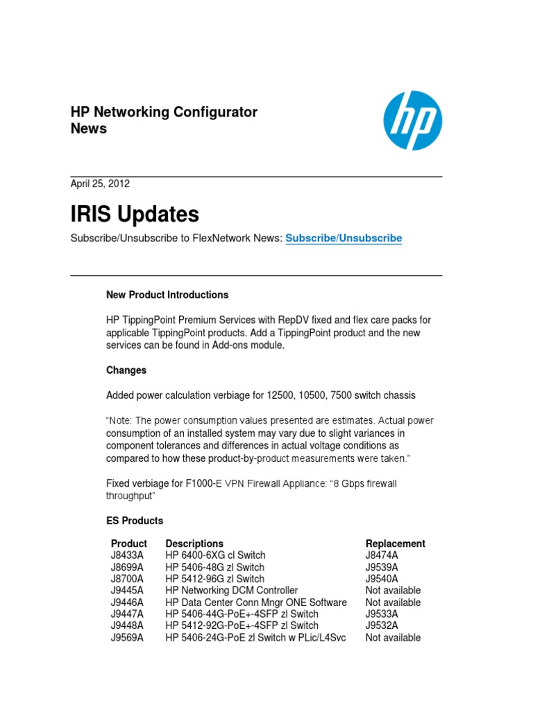 2012 Apr 25 - HPN Configurator News | PDF | Email | Computer Network