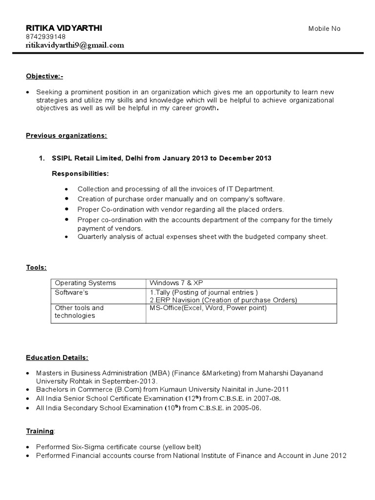 Ritika Resume | PDF