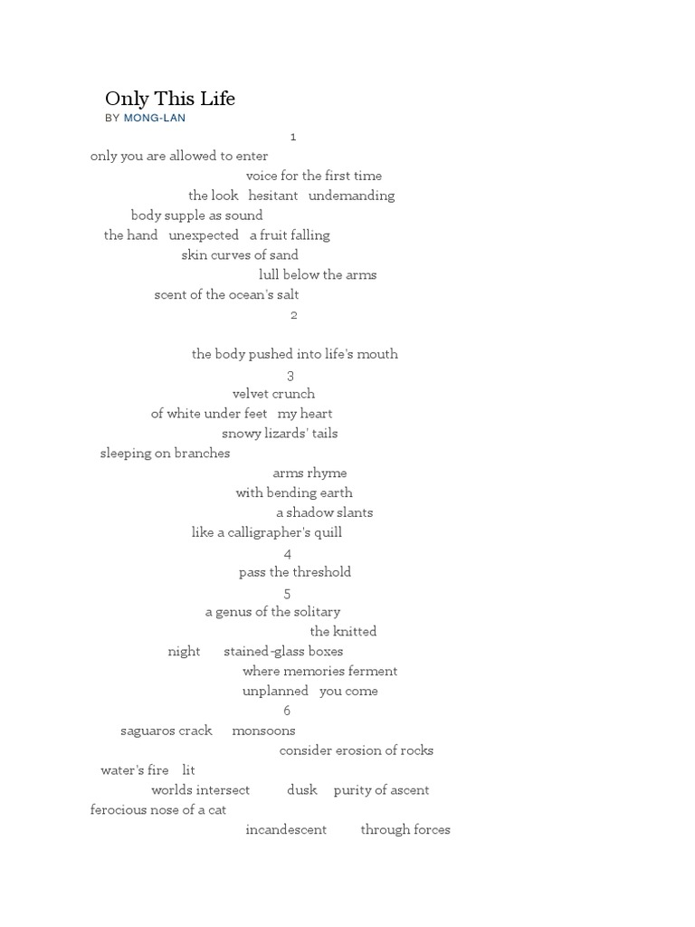 Only This Life | PDF | Nature