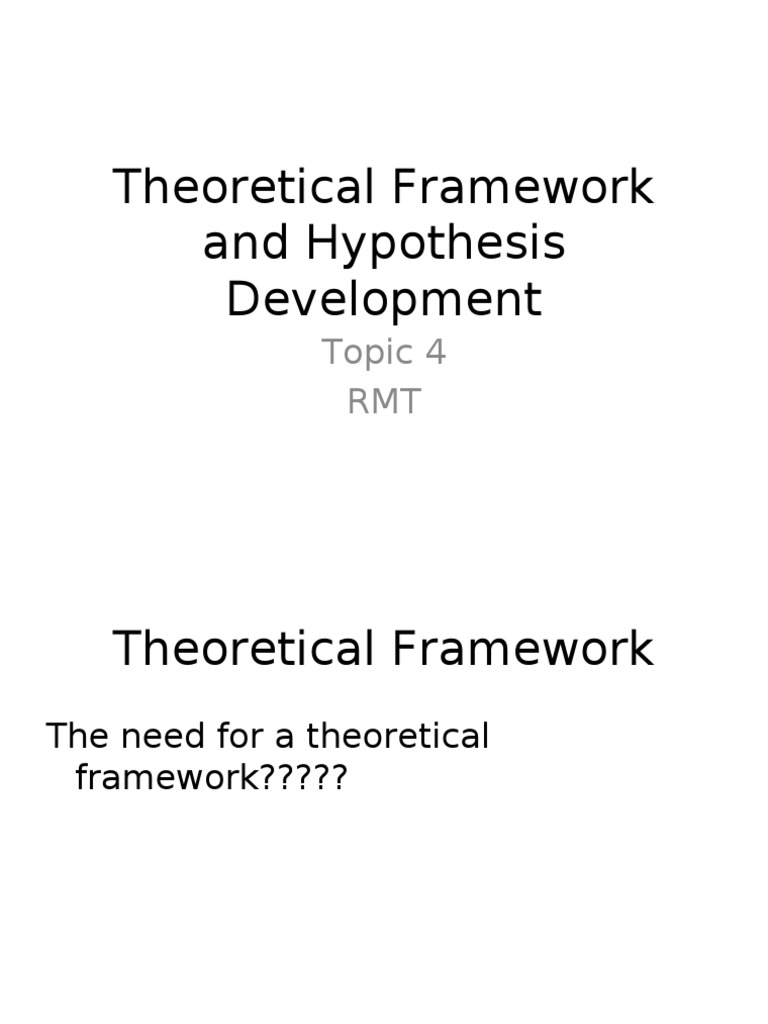 Theoretical Framework and Hypothesis Guide | PDF | Hypothesis ...