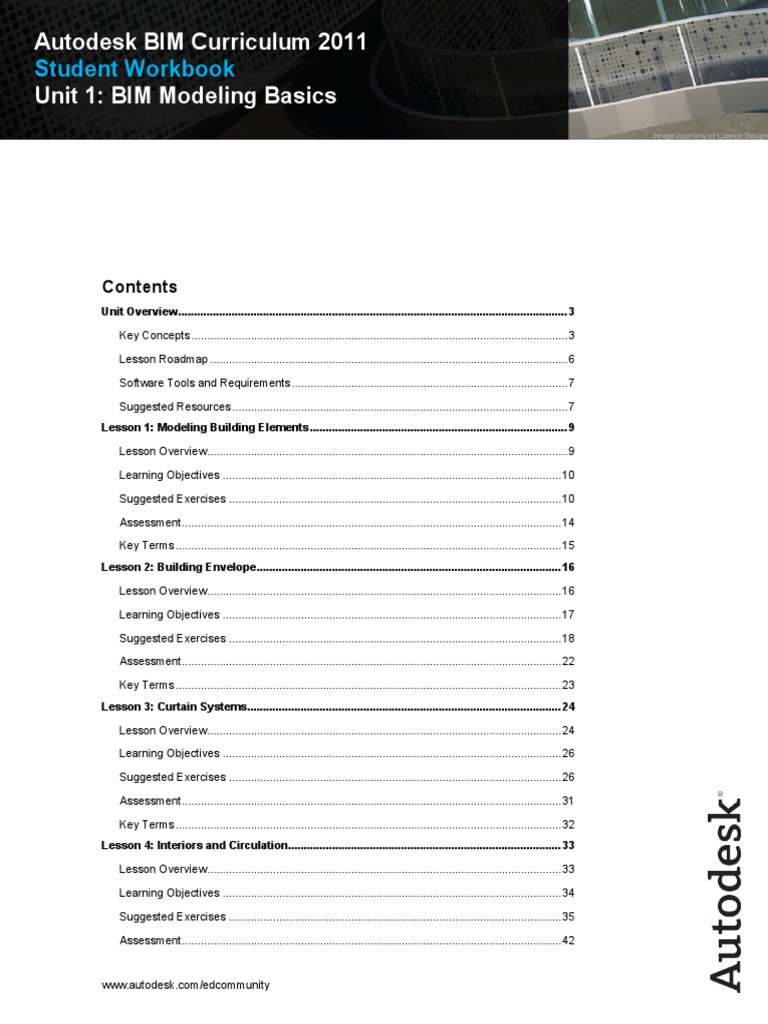 Bim Unit-01 Student Workbook 2011 FINAL | PDF | Autodesk Revit ...